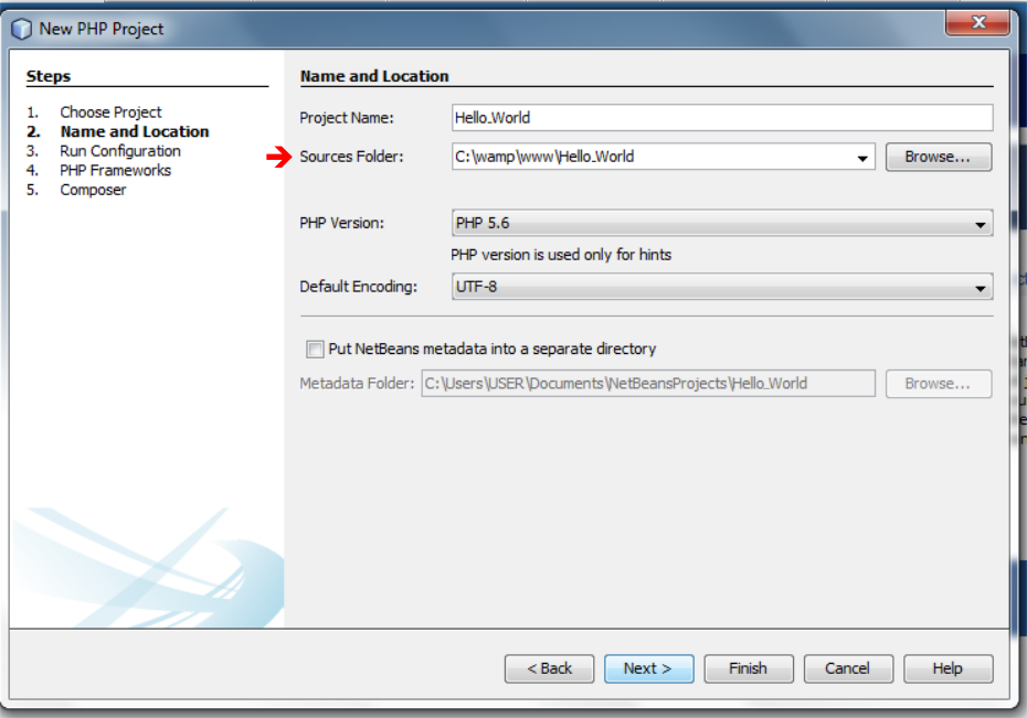 Working with PHP in NetBeans 8.1 using WampServer
