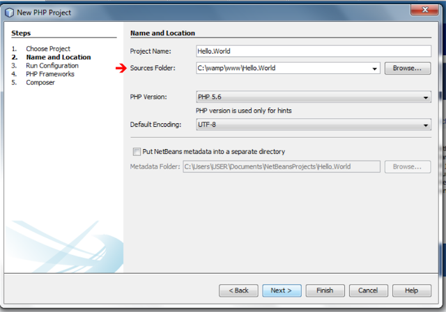 Working with PHP in NetBeans 8.1 using WampServer