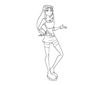 #12 Starfire Coloring Page