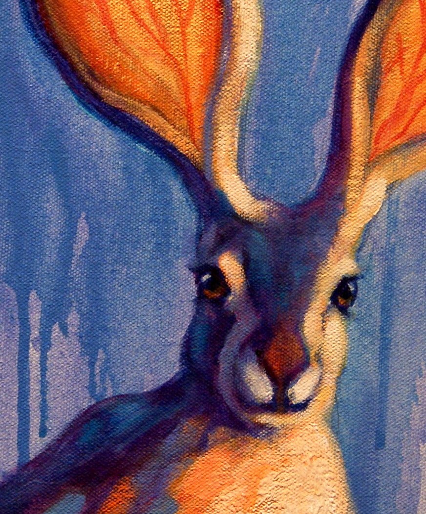 California Artwork: Original Jack Rabbit Painting by Theresa Paden