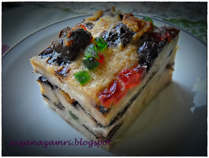 ..Cooking with soul.....: PUDING ROTI LAPIS COKLAT