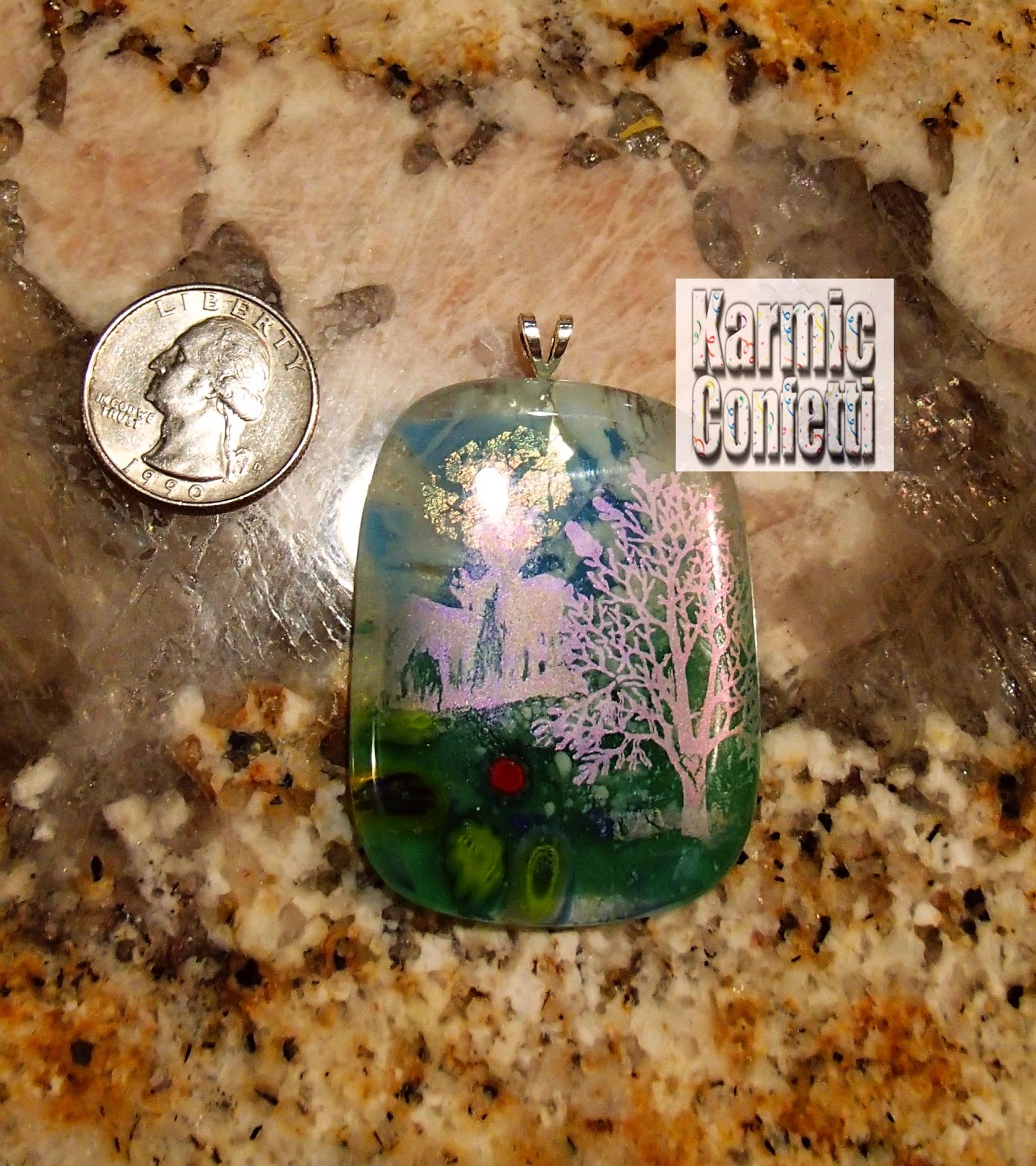 Karmic Confetti: Poor Man's Etching (Glass Fusing & Mica Powders)
