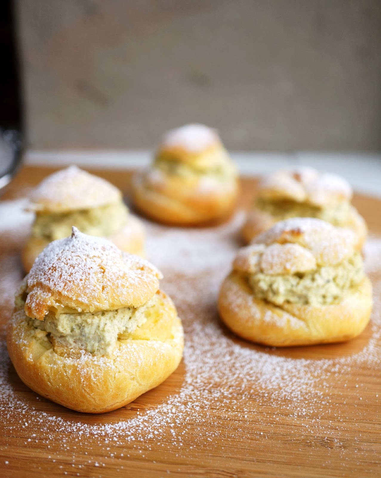 Miss Hangrypants: Matcha Cream Puffs