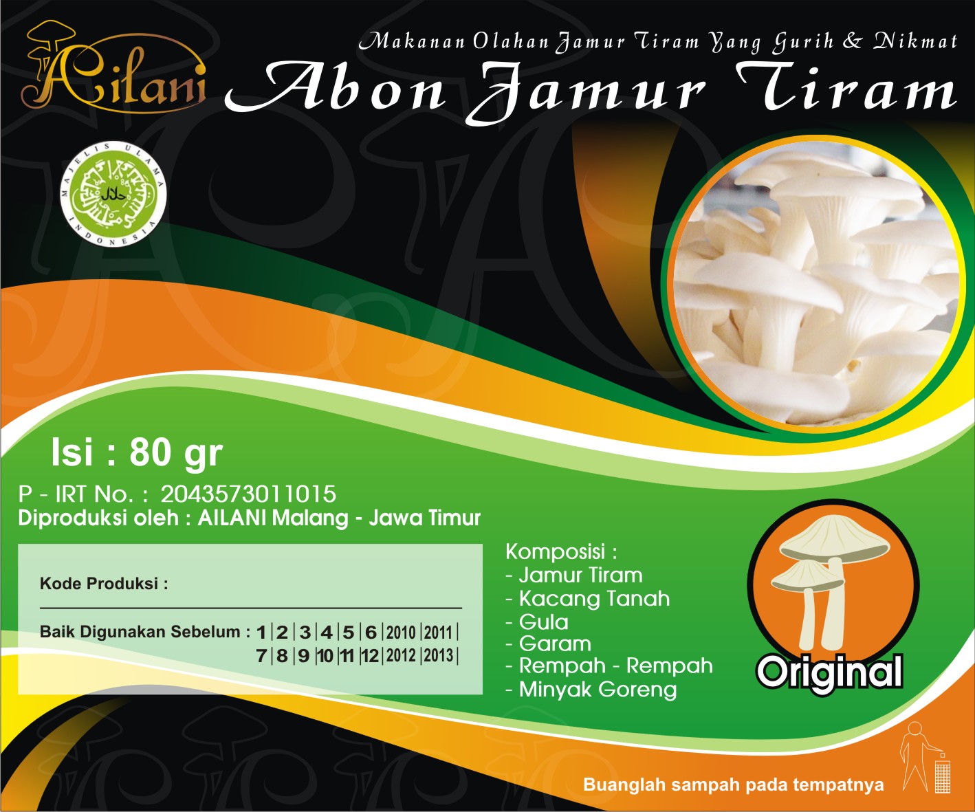 Tampilan Baru Abon Jamur Tiram AILANI ~ Abon Jamur AILANI