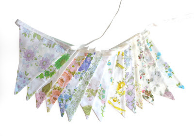 Merry-Go-Round Handmade: Vintage Retro Multi-Colour Floral Flag Bunting ...