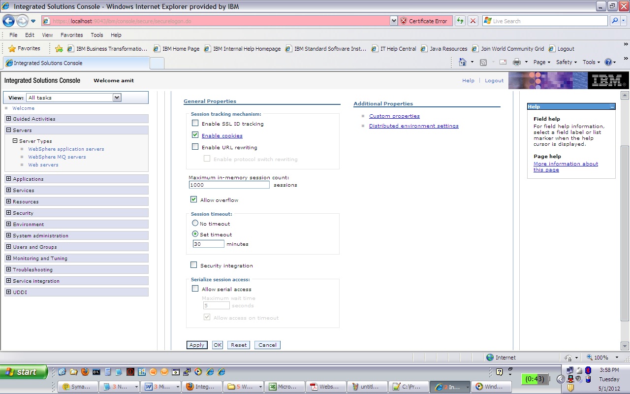 Technical Solution For You How To Configure Session In Websphere