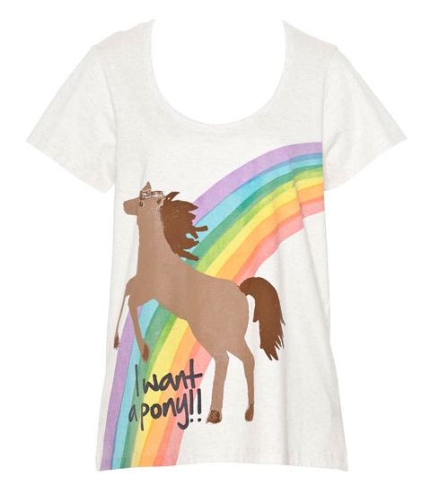Cry Little Sister: LOVE: I Want A Pony Tee by Peter Alexander
