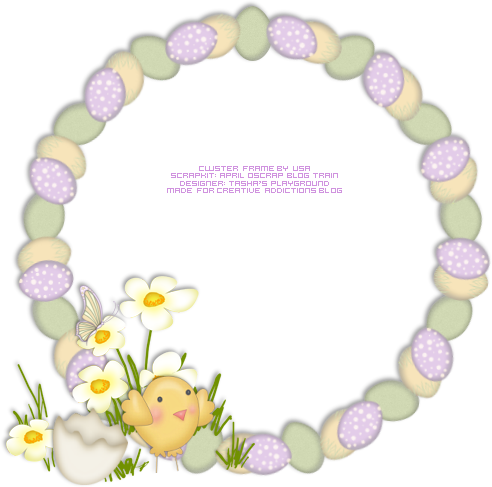 Creative Addictions Attitude: Easter Cluster Frames