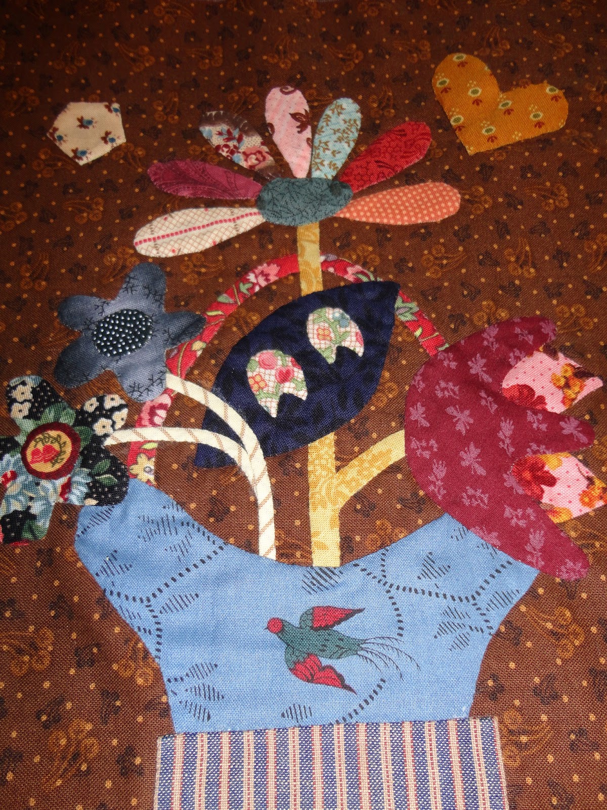 Always Applique: English baskets Quilt