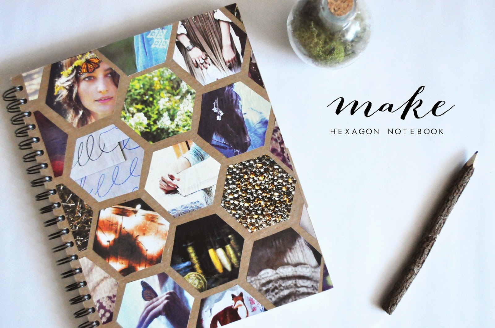 Pie N' the Sky: M A K E :: hexagon notebook