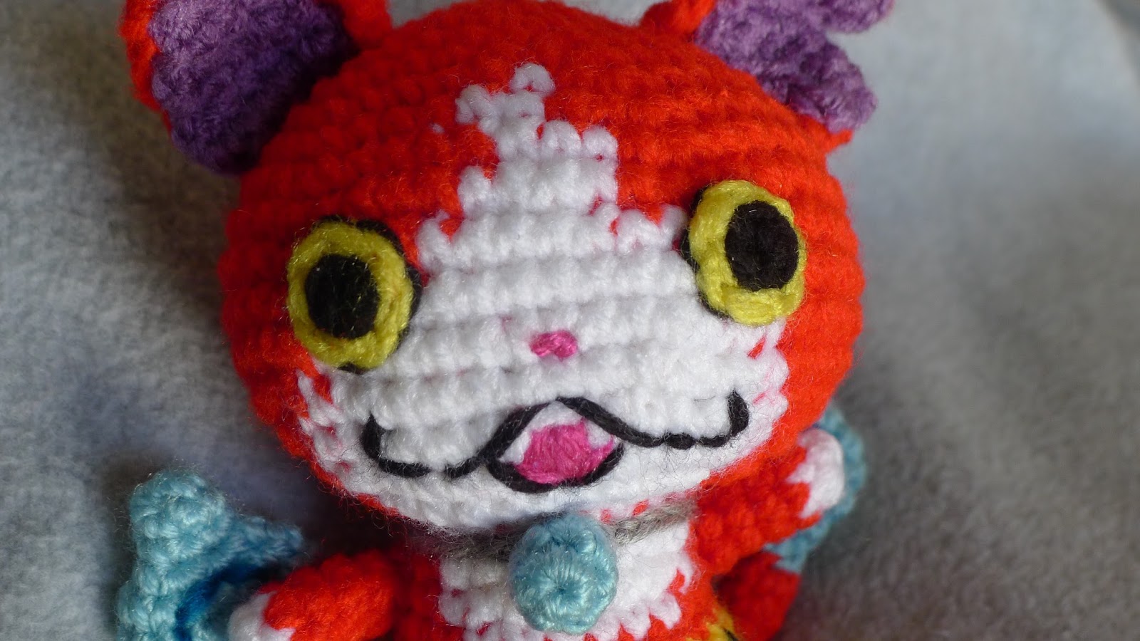 mnopxs2 the blog: Crochet Jibanyan from Yo-Kai Watch!