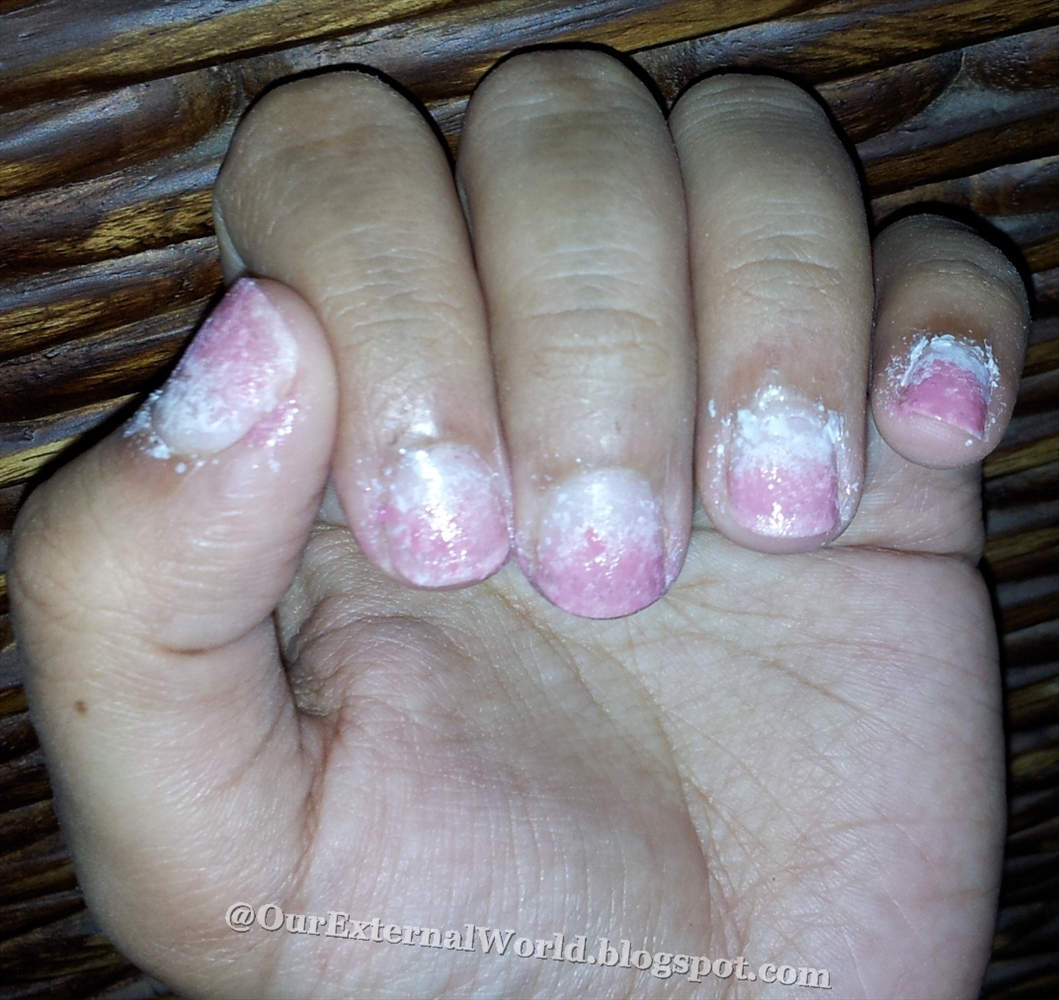 Sponging Nail Art - Soft Pink - tutorial