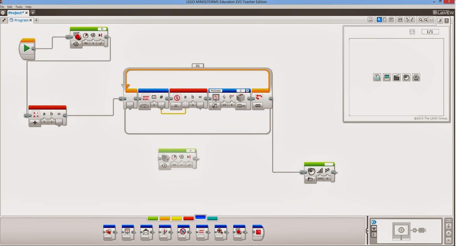 EV3 Experience: First experiments with the LEGO software