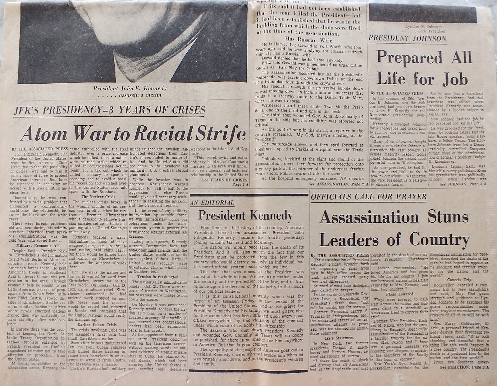 Vintage Johnstown: November 23, 1963: JFK ASSASSINATED