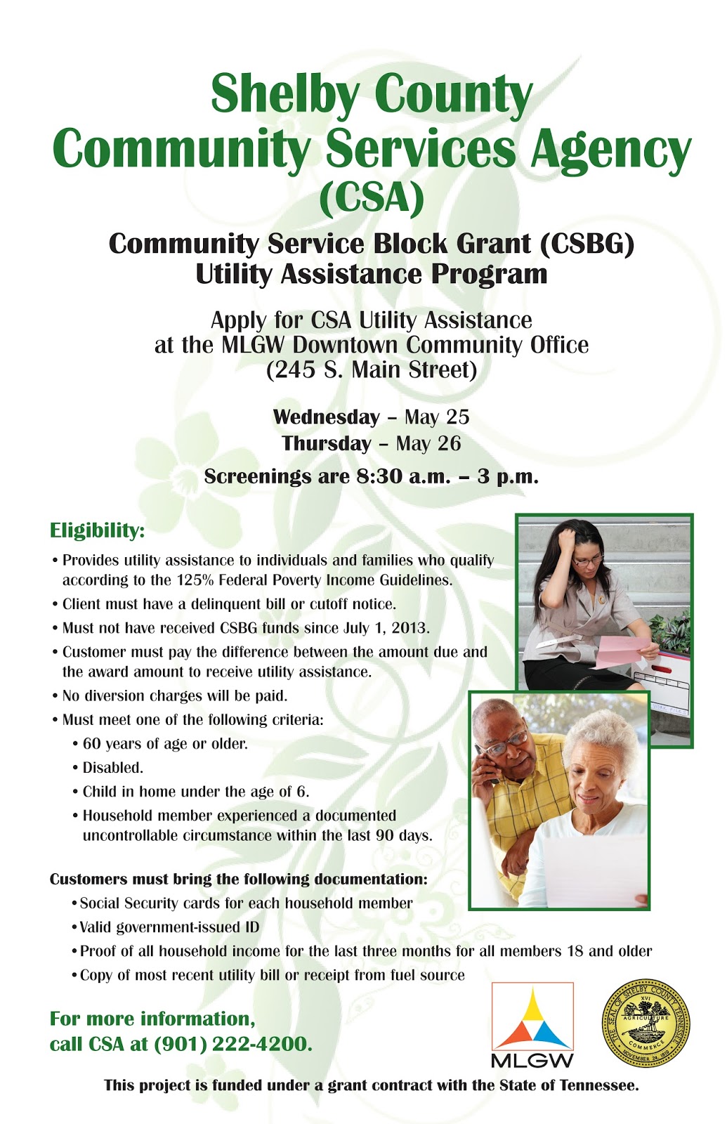 Bird on a Wire: Utility Assistance Available