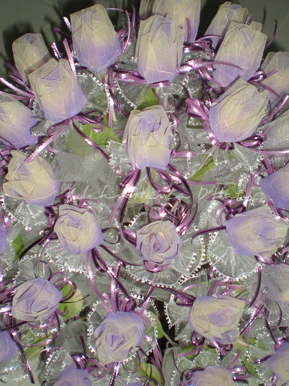 Kraf D'Hati (Kraftangan Bunga Daun Getah): Bunga Pahar : Purple (Ungu)