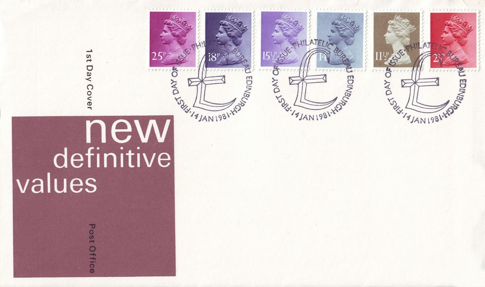 Nineteen-Eightyone: 14/1/81: New definitive issue stamps (UK)