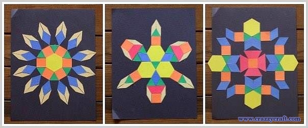 learn to be decoration of simple geometric shapes - crazzy craft