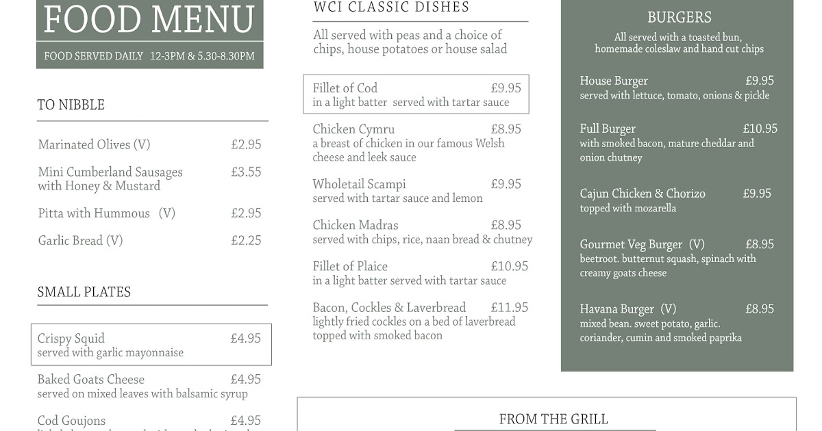 The West Cross Inn: New Summer Menu
