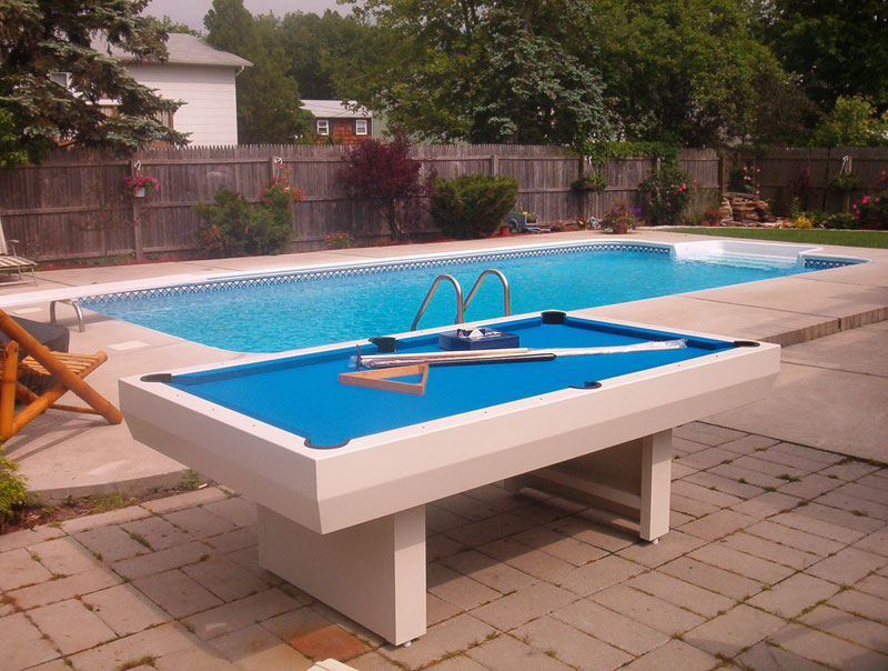 Outdoor Pool Table with Lights