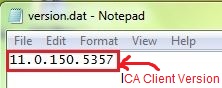 citrix info: How to check the installed ICA Client Version