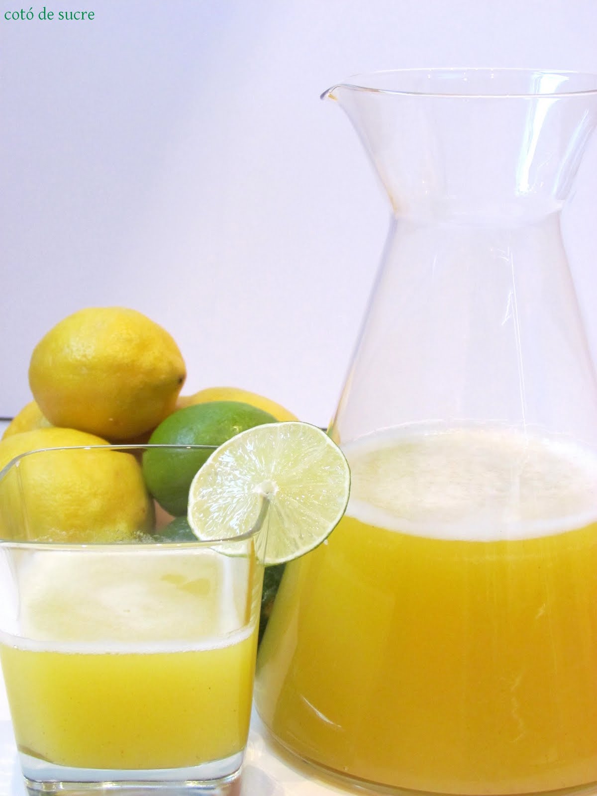 cotó de sucre: Llimonada de llima amb pinya