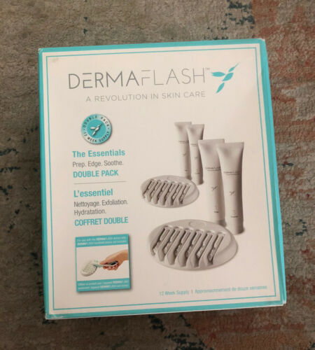 DERMAFLASH Essentials REPLENISHMENT Kit 12 BLADES w/4 Sealed Tubes ...