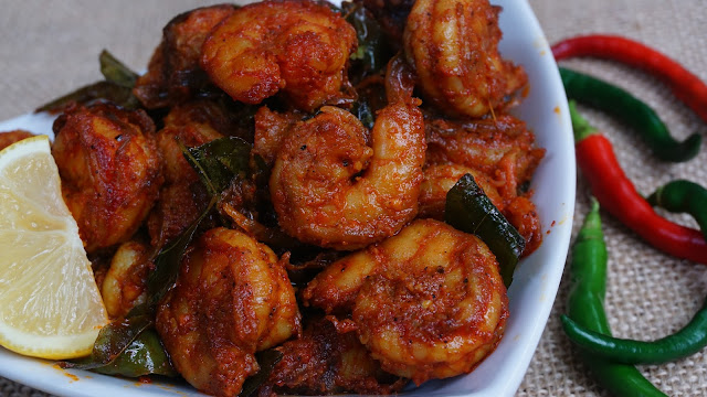 Spicy Prawns Roast / Shrimp Roast | Steffi's Recipes