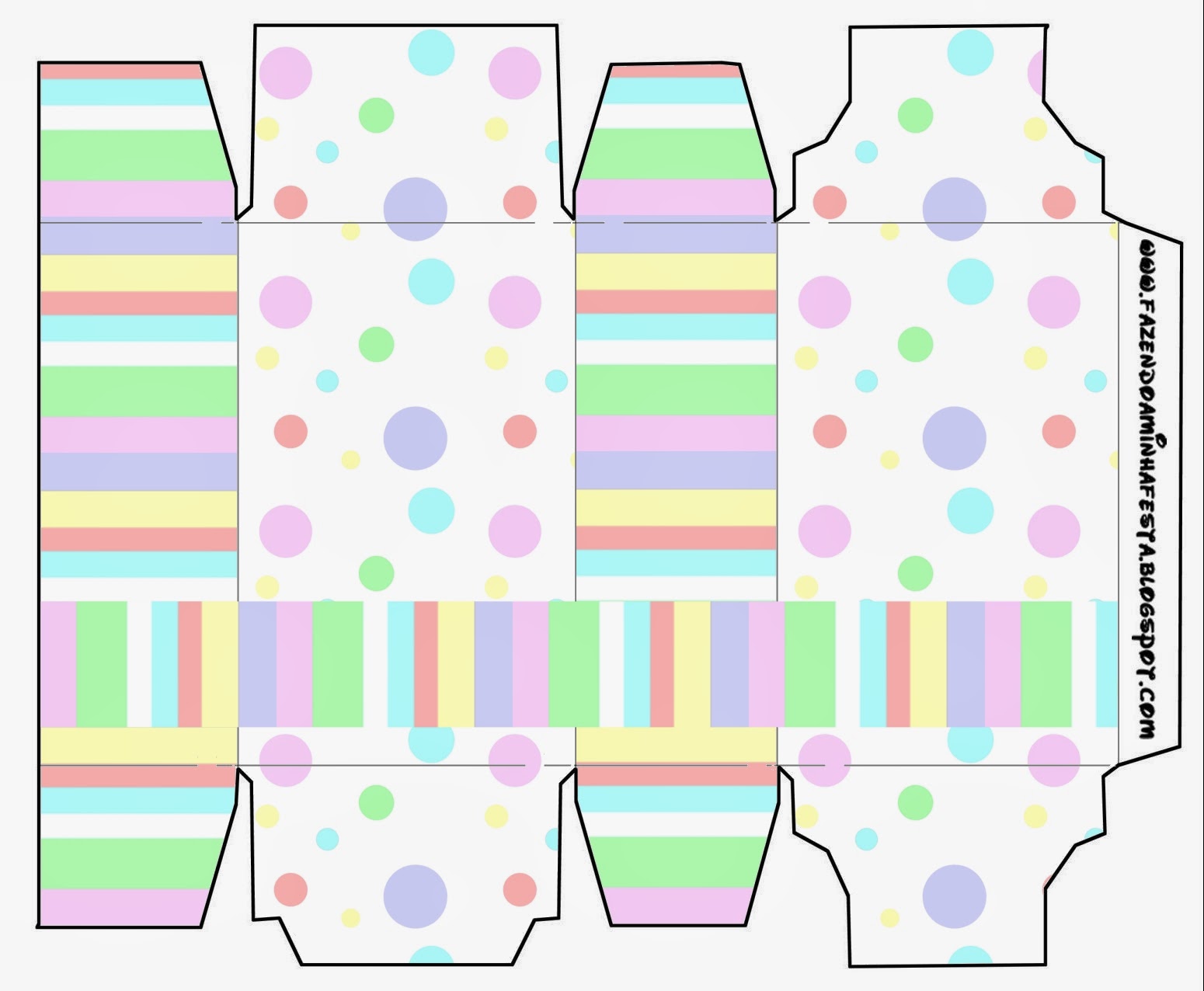 Pastel Colored Spots: Free Printable Party Boxes. - Oh My Fiesta! in ...