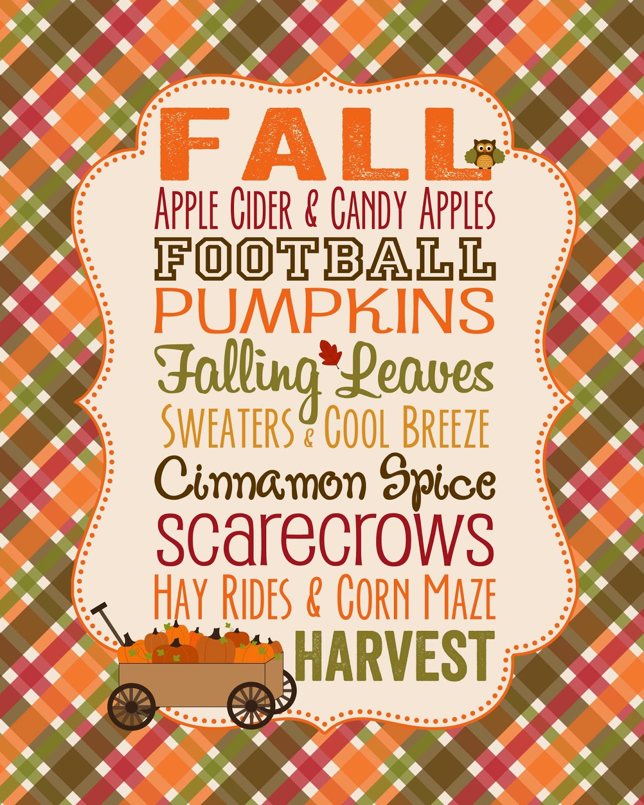 Grant Avenue Design: FREEBIE FRIDAY! Fall Subway Art