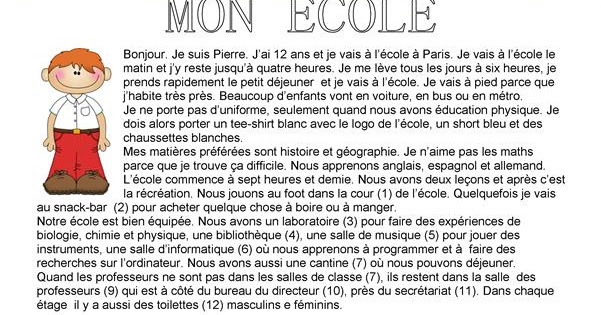 Francés hasta en la sopa...: Description de mon école