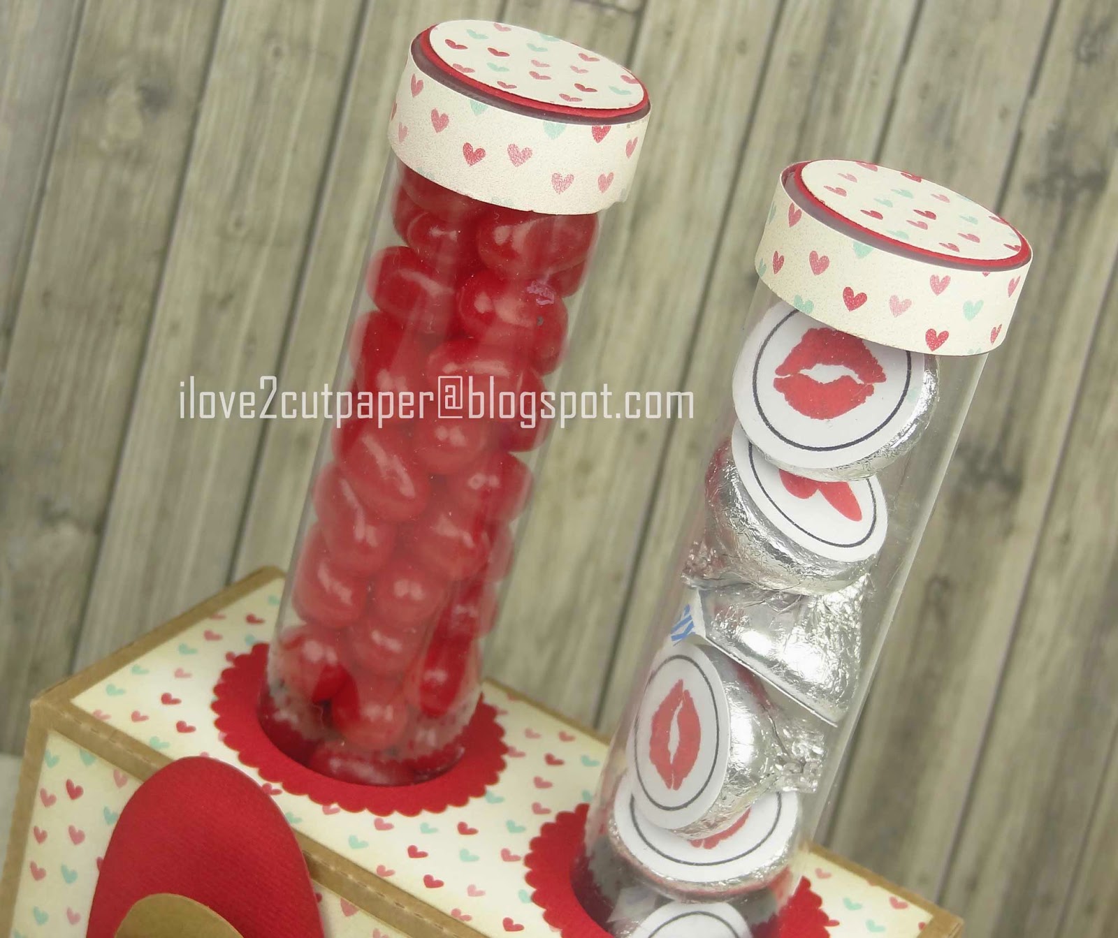i love 2 cut paper: Candy Tube Holder for Valentines Day