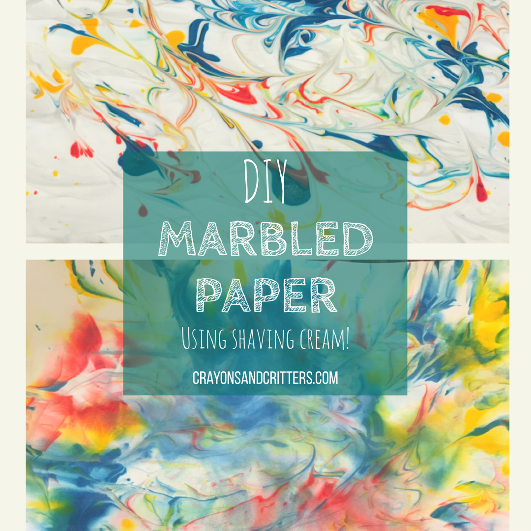 Crayons and Critters: DIY Marbled Paper