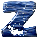 Alfabeto de pez blanco en el agua. - Oh my Alfabetos!