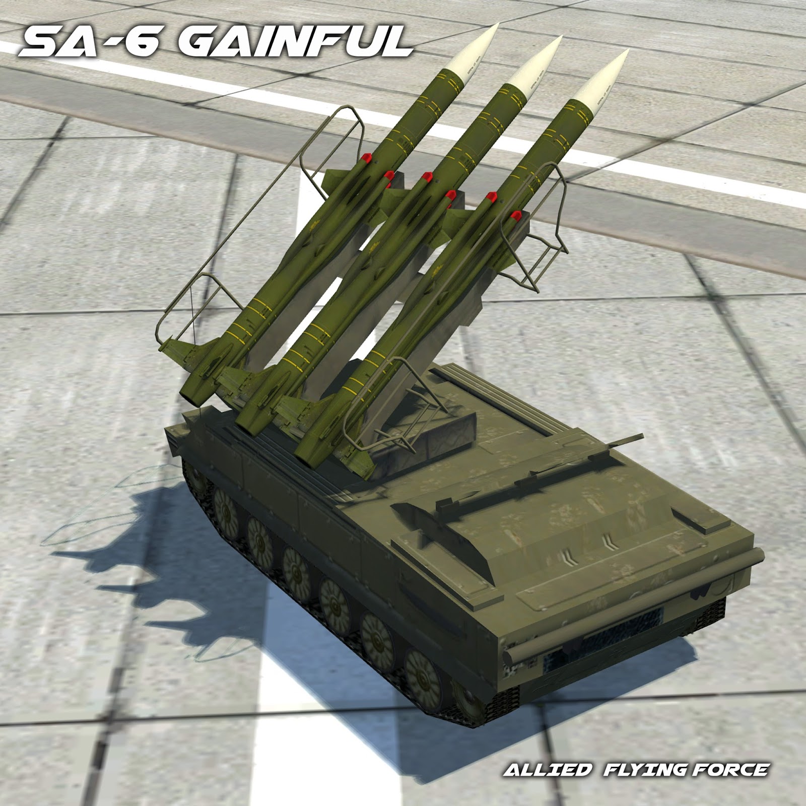 ALLIED FLYING FORCE: Armamento: SA-6 GAINFUL