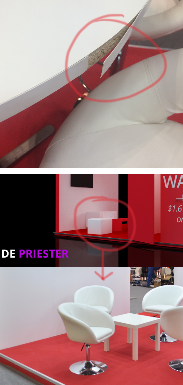 Be careful when hiring Dennis De Priester for exhibitions and stands ...