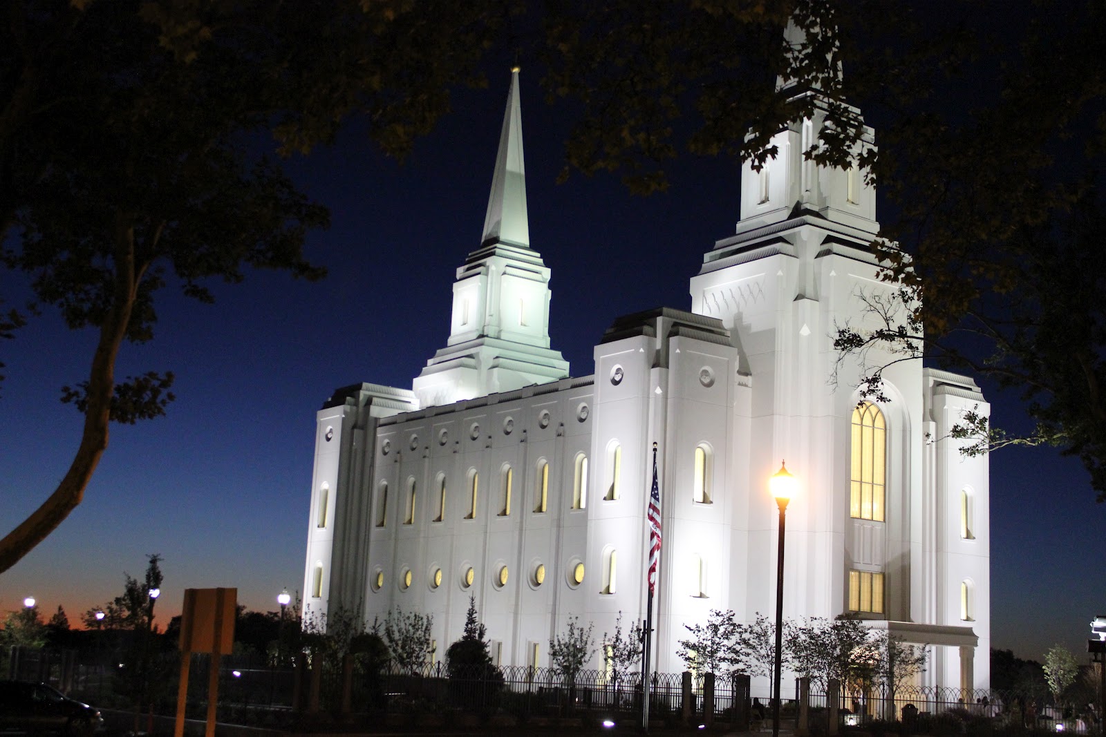 Brigham City LDS Temple: Temple at Night