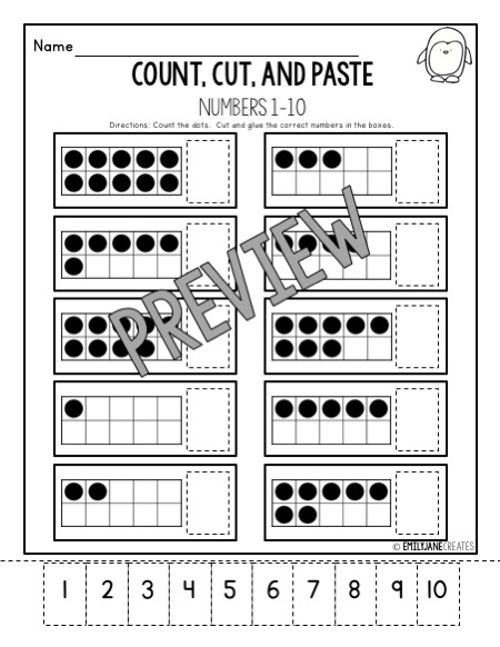Emily Jane Creates: JANUARY NO PREP KINDERGARTEN PACKET-OVER 100 PAGES!