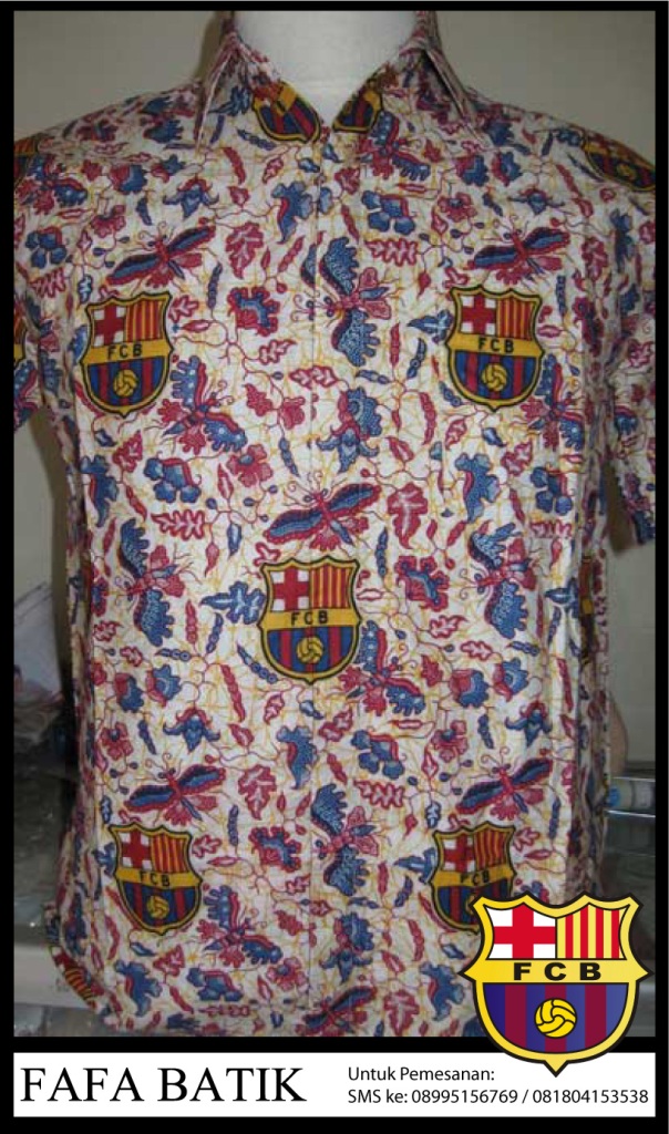 KEMEJA BATIK BOLA KLUB BARCELONA #158 - FAFA BATIK