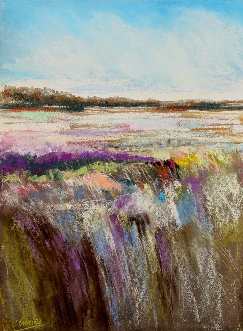 Daily Painters Abstract Gallery: Frosted Field Two, abstract landscape ...