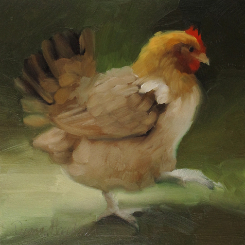 Diane Hoeptner: Chicken painting of farm animal