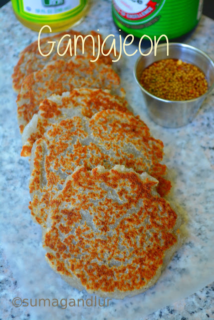 Veggie Platter: Gamja Jeon ~ Korean Potato Pancakes