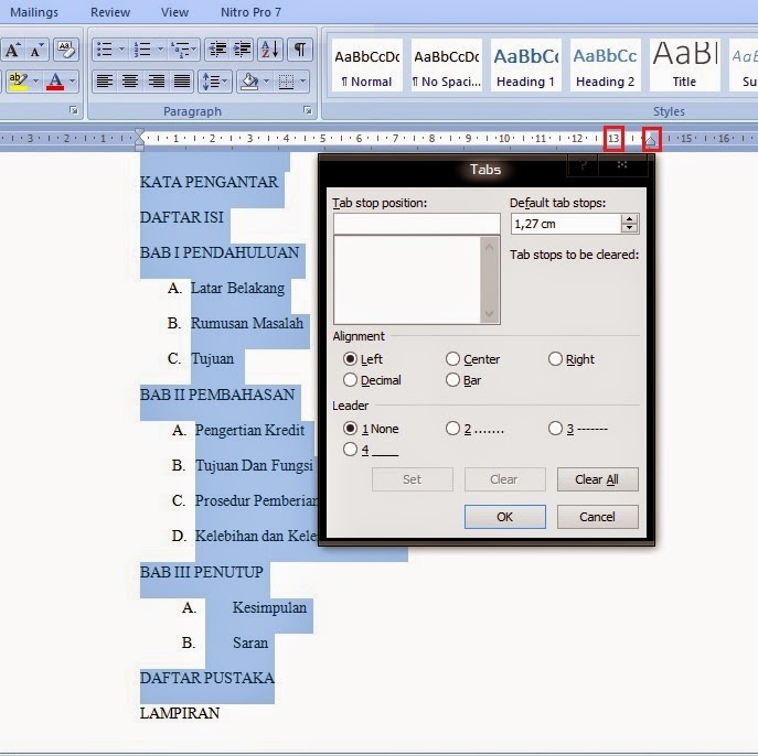 CARA MEMBUAT DAFTAR ISI YANG RAPI PADA MICROSOFT WORD | MY BLOG, MY ...