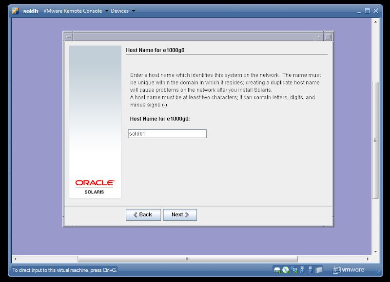 Installation of Oracle Solaris 10 on vmware Server 2