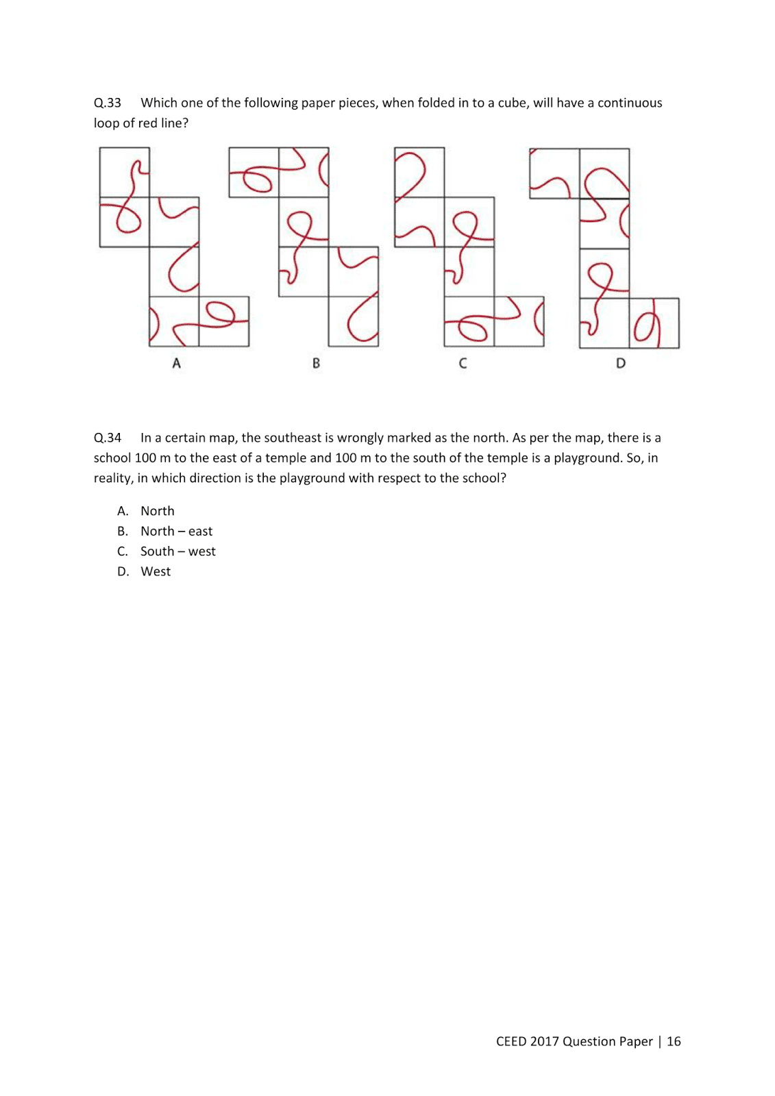 CEED 2017 Question Paper
