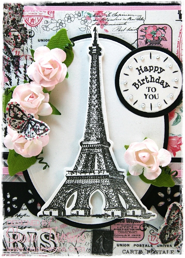 Frilly vintage look pink & black Paris birthday card and what to do ...