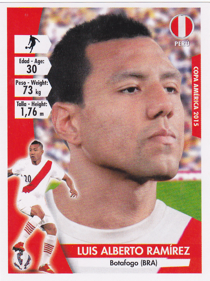 Cromos Perú Stickers Colección Navarrete Capri Copa América Chile 2015 ...