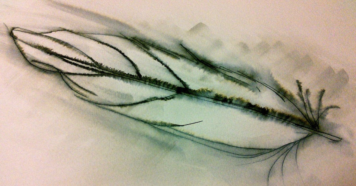 Create A Drawing A Day: Feather in ink