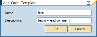 ABAP Tip Note: ABAP TIP - Code Template