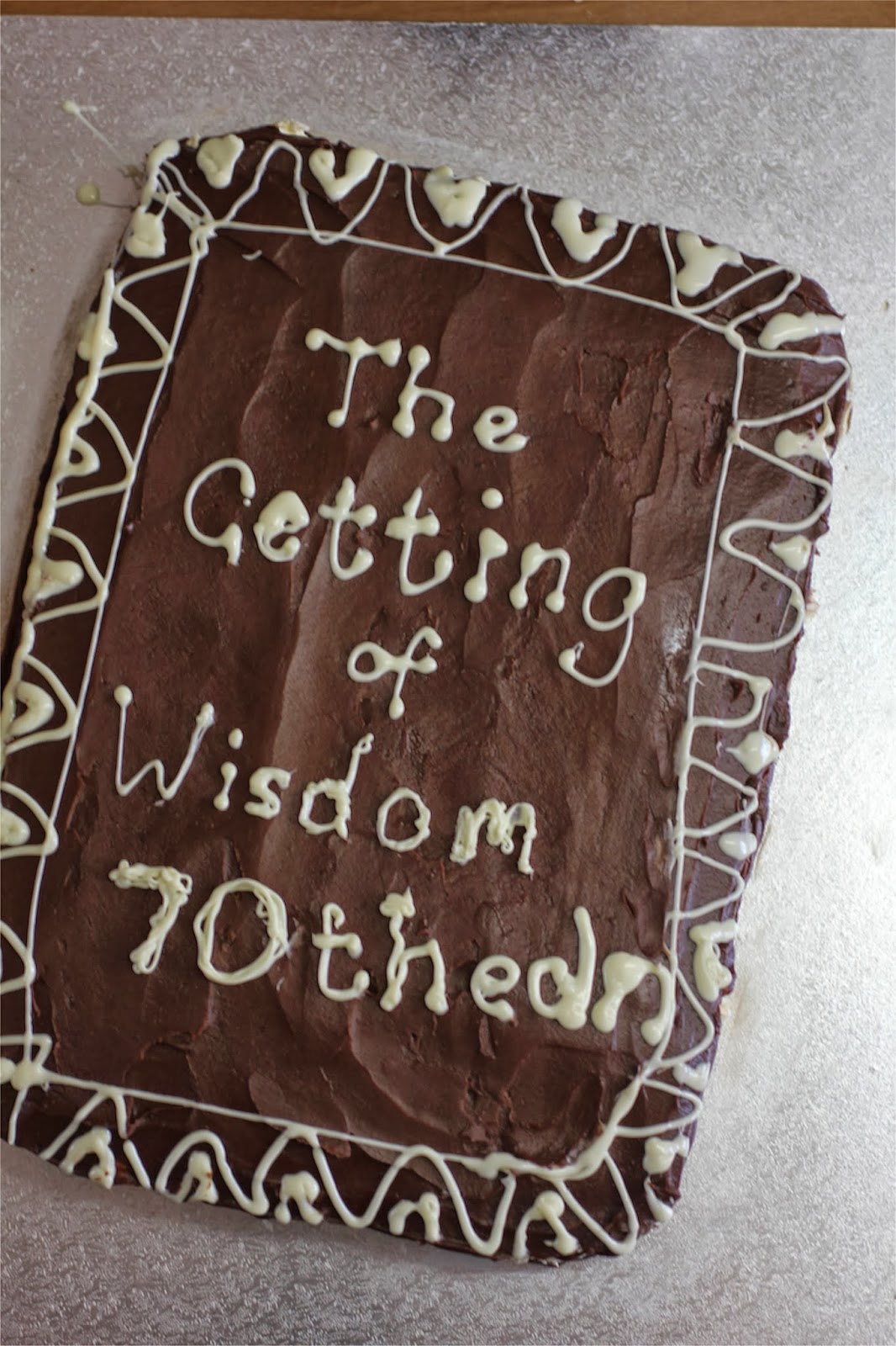 Green Gourmet Giraffe: The Getting of Wisdom Birthday Cake